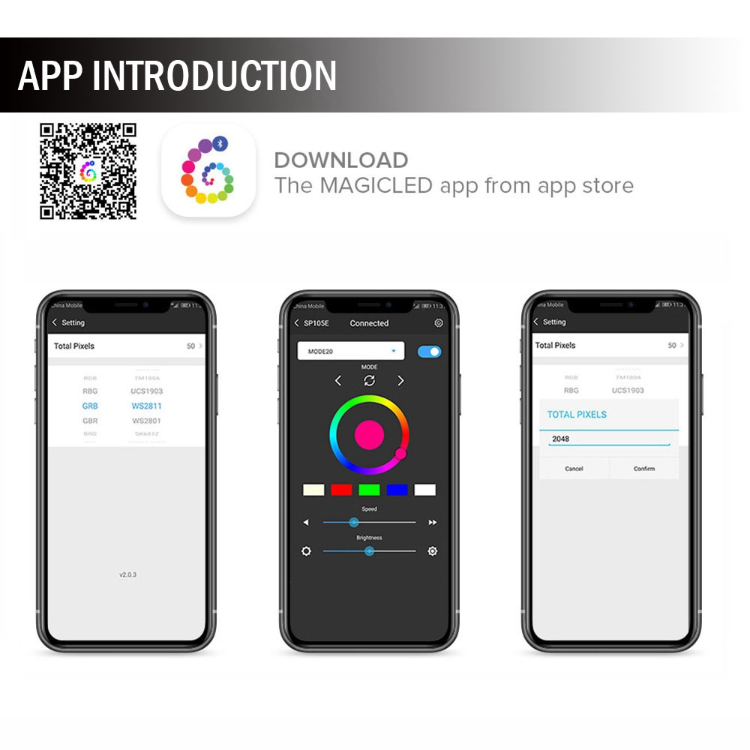 Ws2812b Ws2811 Led Pixels Strip Controller Dc5-24v Sp105e Sp107e Sp108e ...