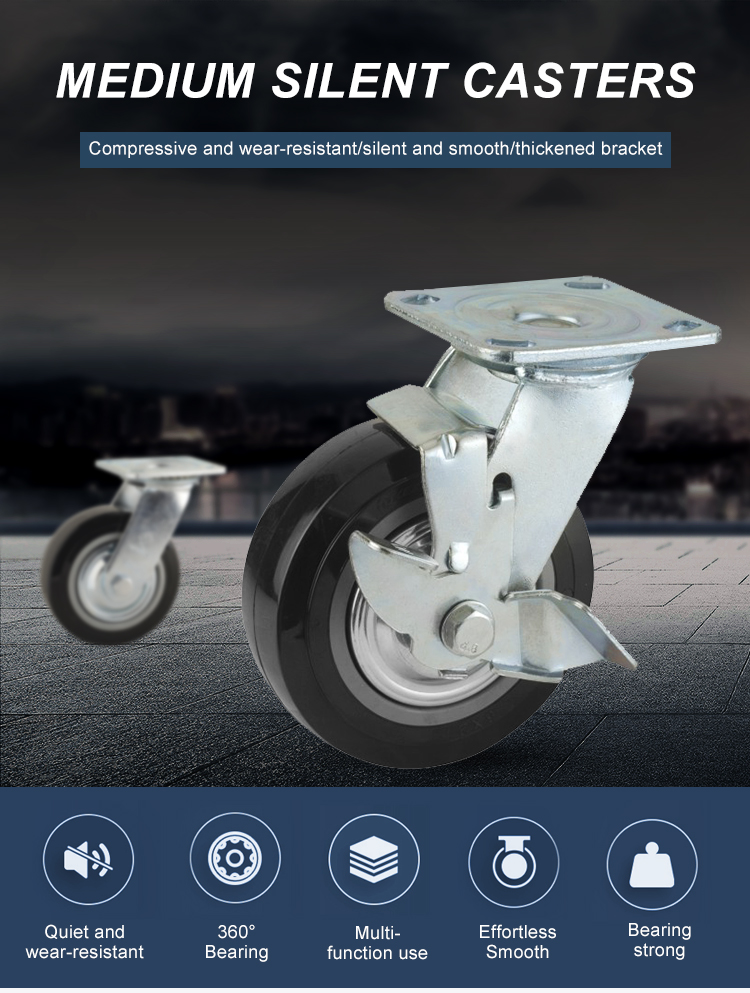 Bulk Buy China Wholesale Custom Wheel Silent 50mm Brake Trolley Heavy ...