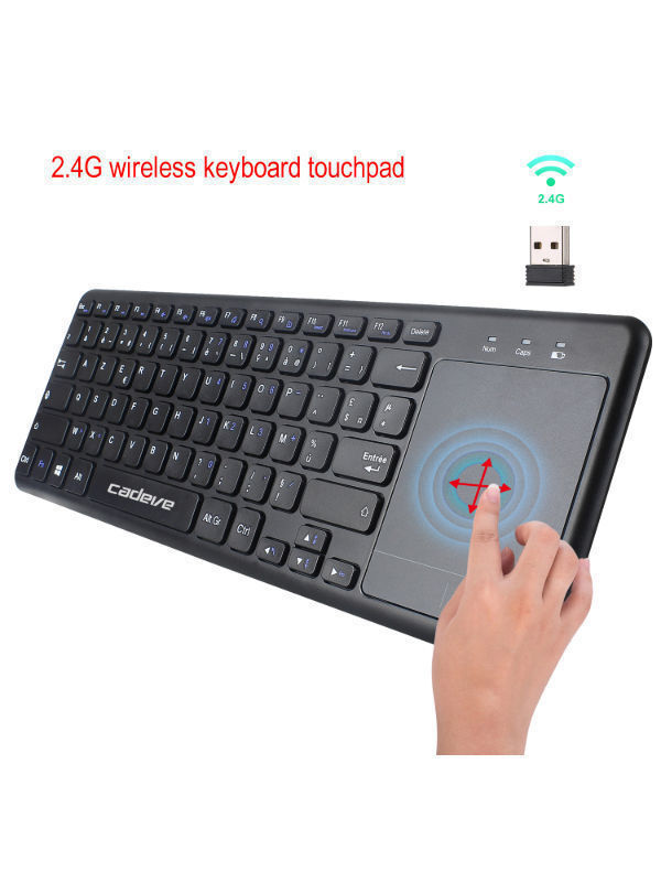 Full-size Wireless Keyboard With Large Xl Touchpad For Laptop, Office ...