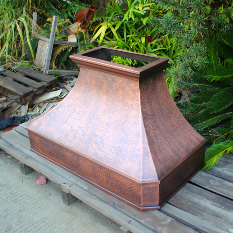 Copper Kitchen Hoods With Straps Wall Mounted Brass Range Hood ...