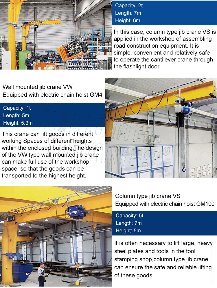 Movable 360 Degree Slewing Arm 500kg 0.5ton 3 Tonne 5ton Floor Mobile Jib Crane Manufacturer ...