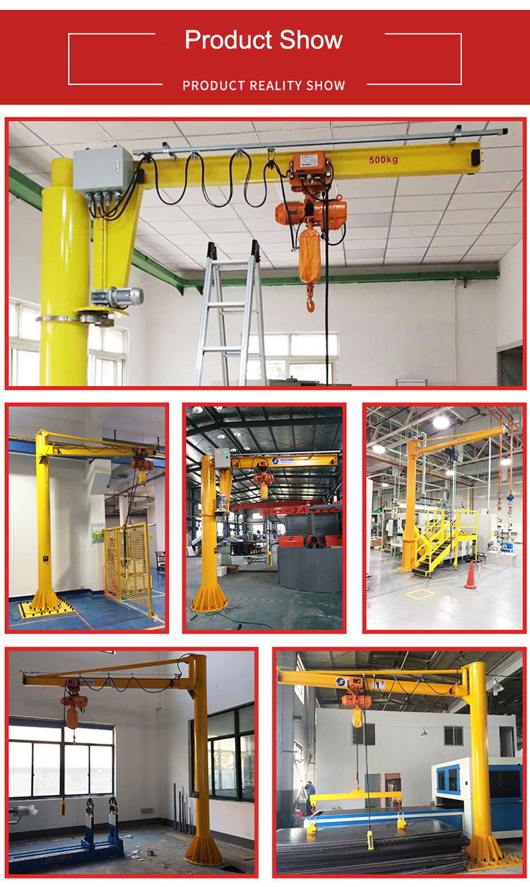 Movable 360 Degree Slewing Arm 500kg 0.5ton 3 Tonne 5ton Floor Mobile Jib Crane Manufacturer ...