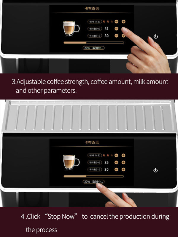 Buy Wholesale China Stainless Steel Commercial Coffee Machine One-click ...