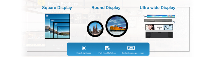 3.6/4/5/23.6 Inch Custom Round Lcd Advertising Media Display Circular ...