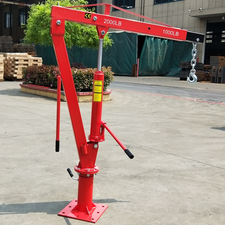 2000lbs 900kg Mini Mobile Mounted Swivel Hydraulic Foldable Engine Shop Pickup Truck Crane With ...