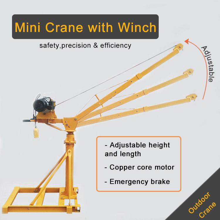 Construction Lifting Equipment Mini 500 Kg Hoist Small Crane Mini Crane For Sale, Mini Crane ...