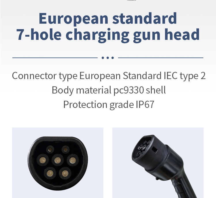 Commercial 7kw Ac European Standard Type2 Portable Ev Charger Station ...
