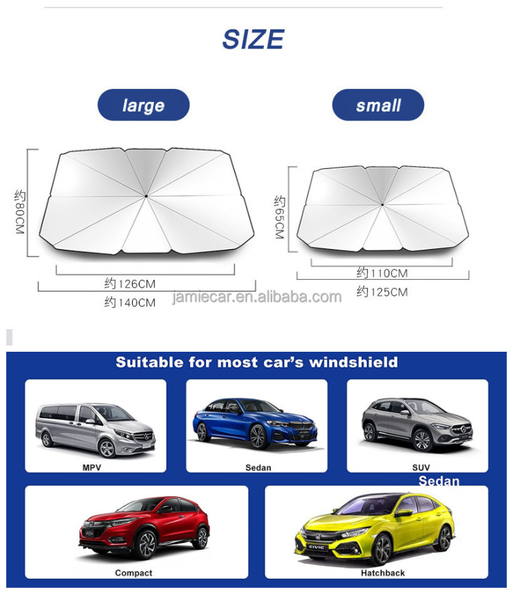 Buy Wholesale China Foldable Car Windshield Sun Shade Umbrella Car Uv ...