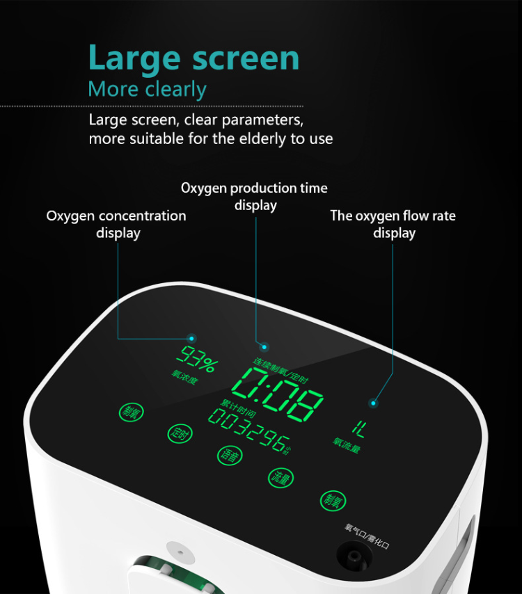 1l 110v Portable Oxygen Concentrator Machine Generator Home ...