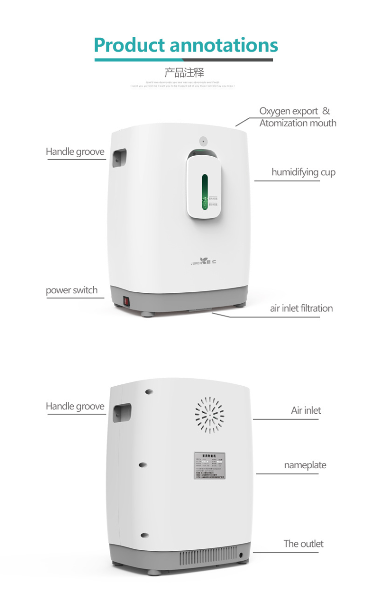 1l 110v Portable Oxygen Concentrator Machine Generator Home ...