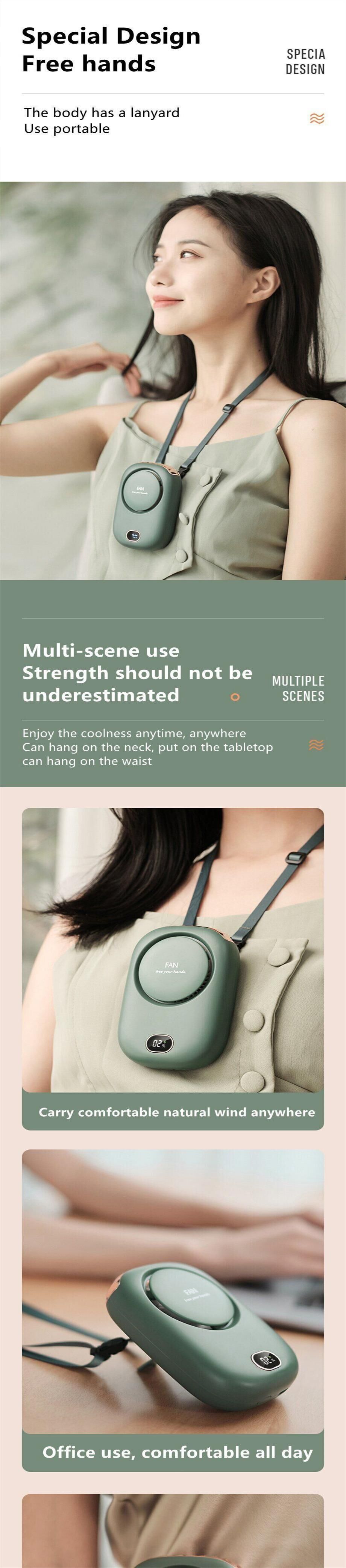 Buy Wholesale China New Hanging Neck Fan Lazy No Leaf Usb Hanging Waist ...