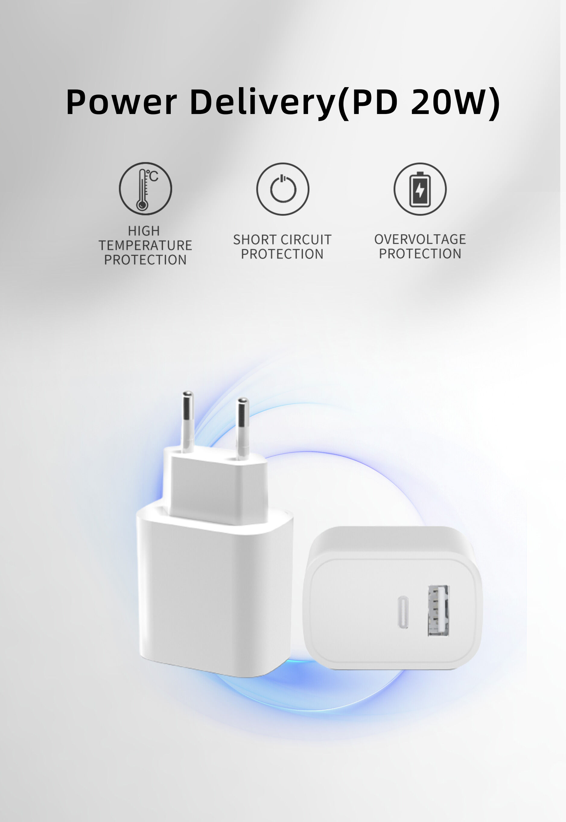 Buy Wholesale China Factory Direct Sale Qc3.0+pd20w 1 Usb+1type—c Euro Specification Plug Fast ...