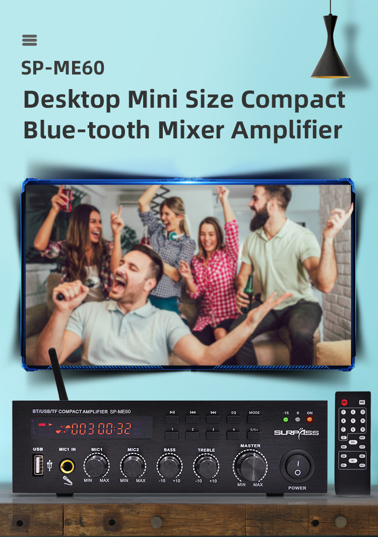 Mini Professional Pa Public Address Audio System Usb Tuner Bt Audio Mixer Amplifier, High ...