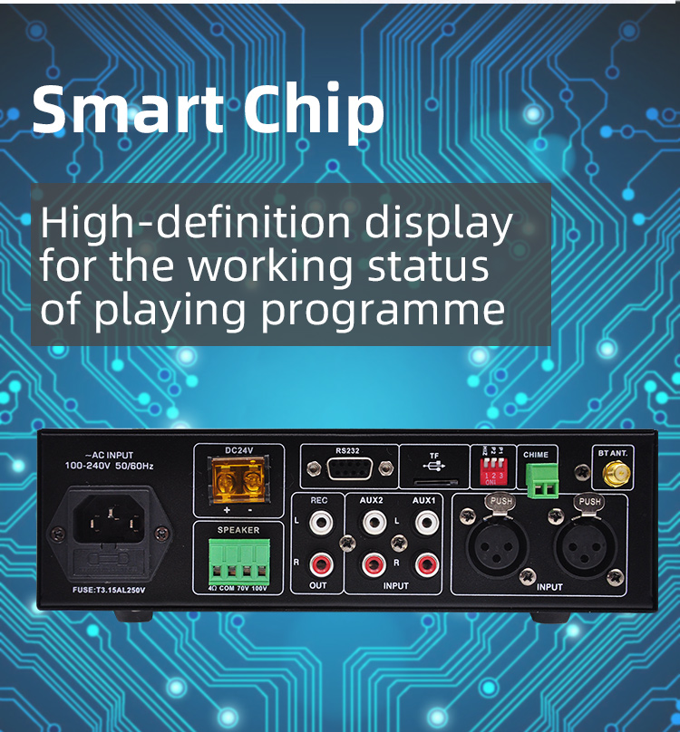 Mini Professional Pa Public Address Audio System Usb Tuner Bt Audio Mixer Amplifier, High ...