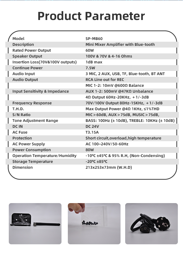 Mini Professional Pa Public Address Audio System Usb Tuner Bt Audio Mixer Amplifier, High ...