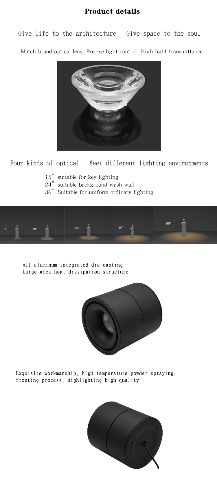 Cri97/93 Adjustable Ceiling Square Spotlight Led Double Head Surface Mounted Downlight 6w 8w 10w ...