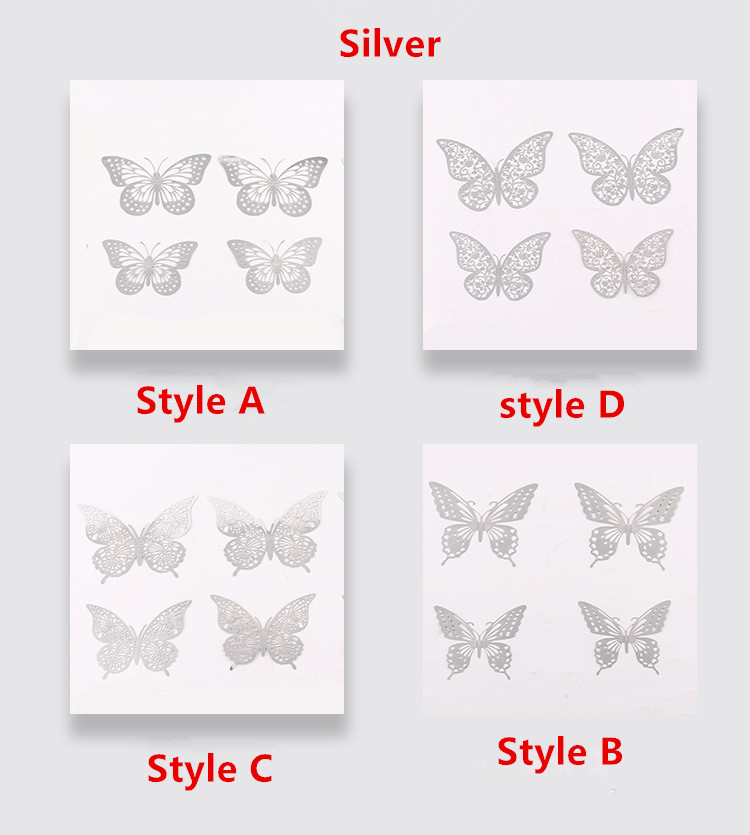 High Quality 3d Hollow Paper Butterfly Wall Sticker 3d Butterfly Wall ...