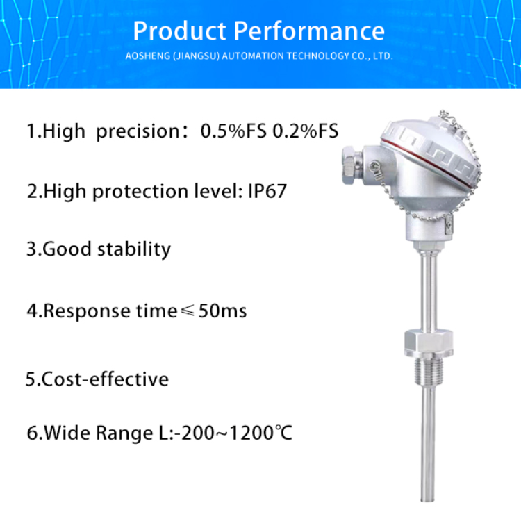 Buy Standard Quality China Wholesale Aosheng Pt100 Probe Customizable 4 ...