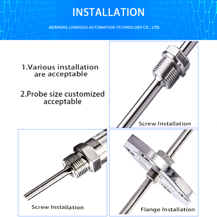 Buy Standard Quality China Wholesale Aosheng Pt100 Probe Customizable 4 ...