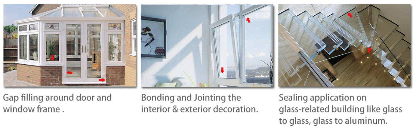 Window Gap Filler Waterproofing Acetic Glue All Purpose Glass Quick Dry ...