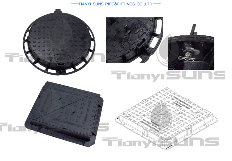 Resin Square Water Supply Drainage Inspection Composite Manhole Cover ...