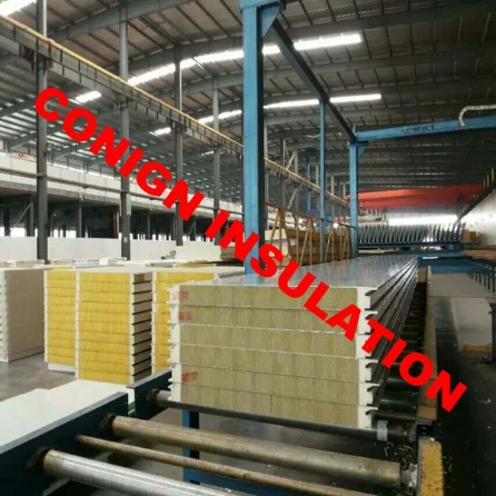 Fireproof 100mm Thickness Eps Pu Rock Wool Glass Wool Sandwich Panel ...