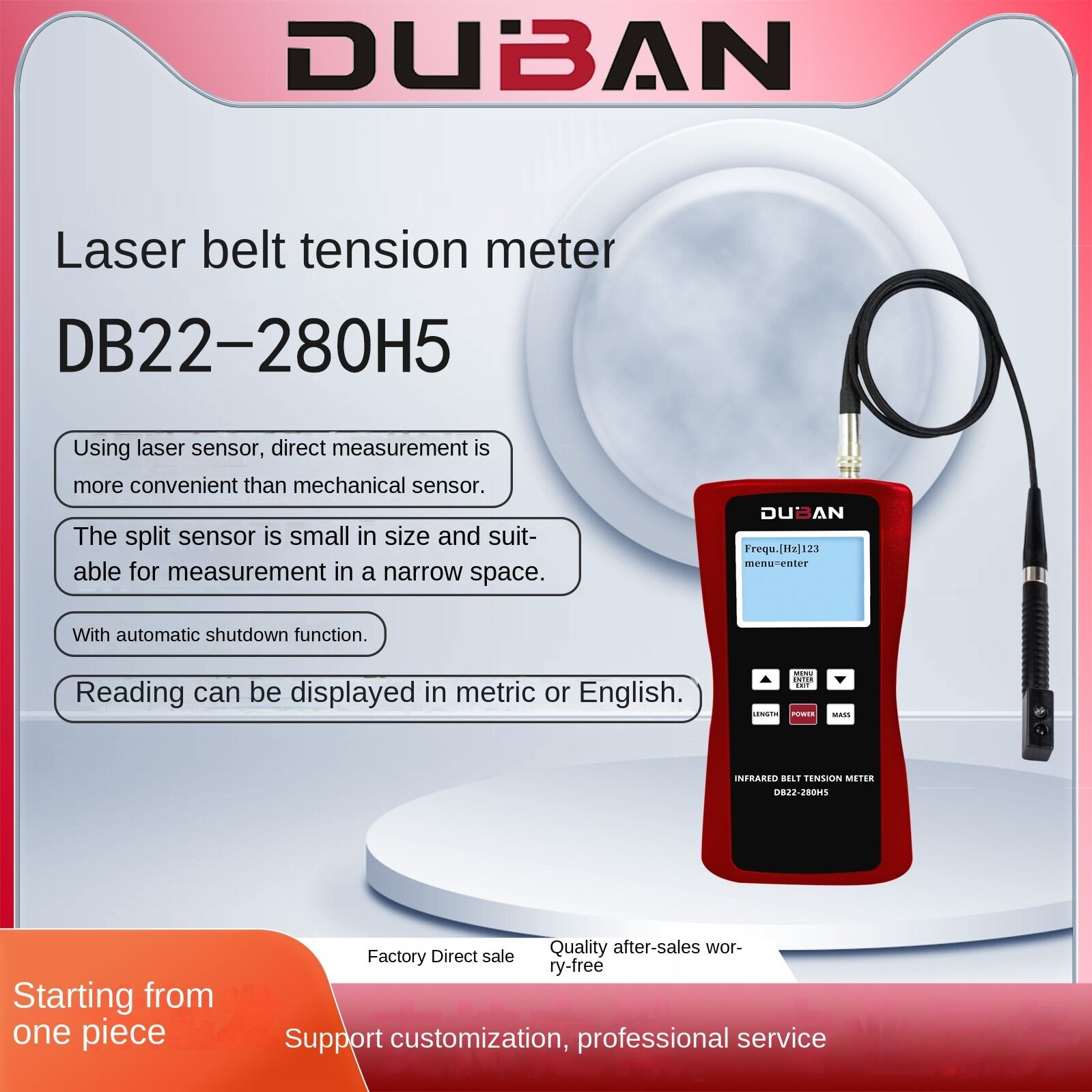 Buy Wholesale China Infrared Belt Tension Tester Db22-280h5 & Belt ...