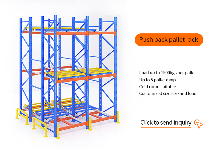 Push Back Pallet Racking Carton Paper Board Storage Pallet Rack ...