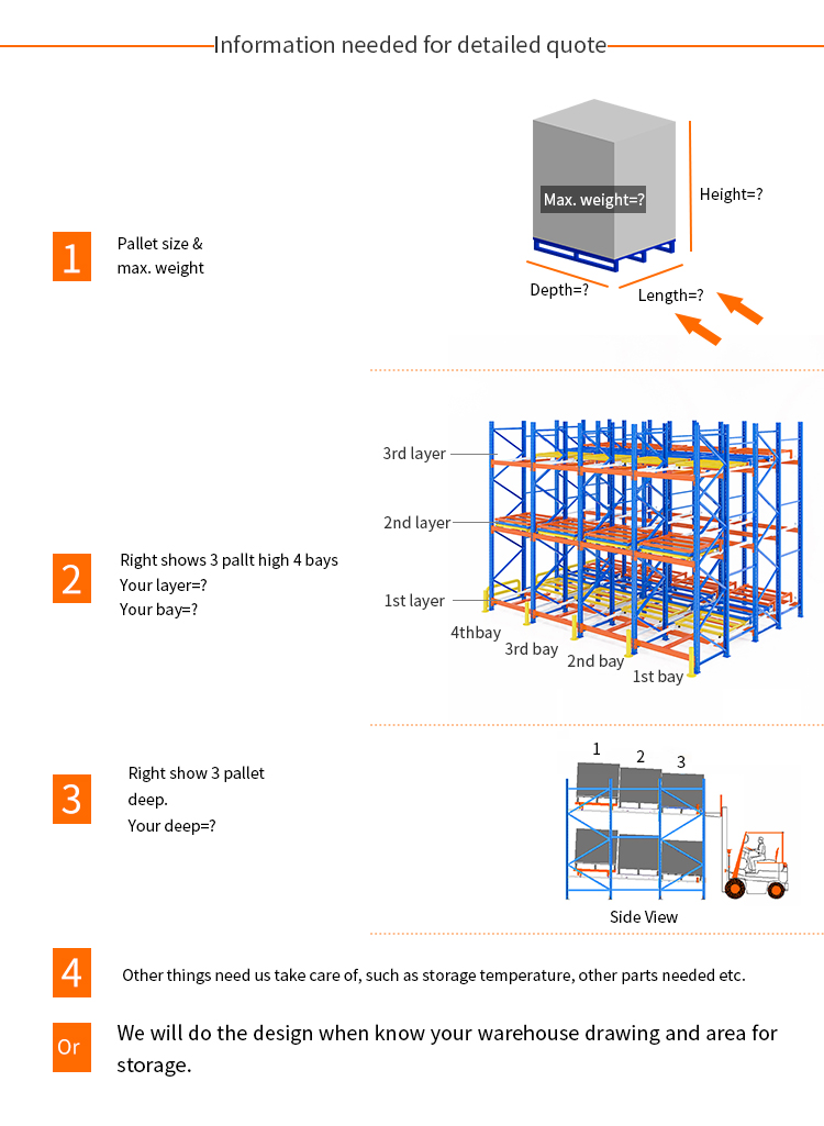 Push Back Pallet Racking Carton Paper Board Storage Pallet Rack ...