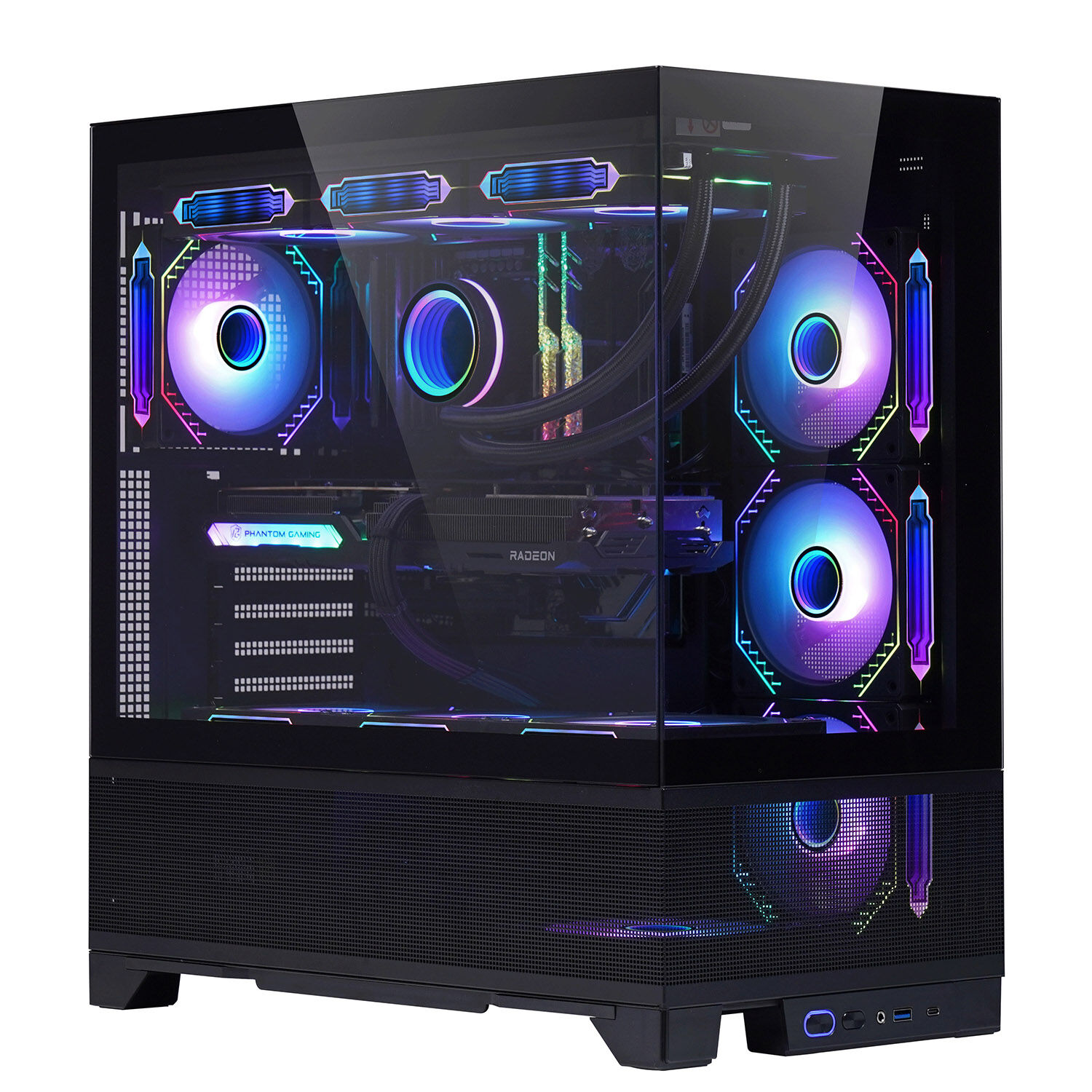 Factory Price Luxury Gaming Pc Case Full Glass Panel 0.6mm Spcc ...