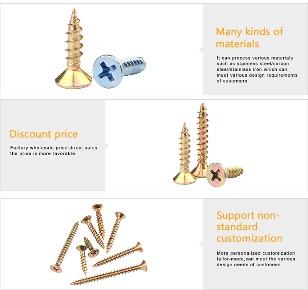 Wood Screws Zinc Plated Stainless Steel Carbon Steel Self Tapping ...