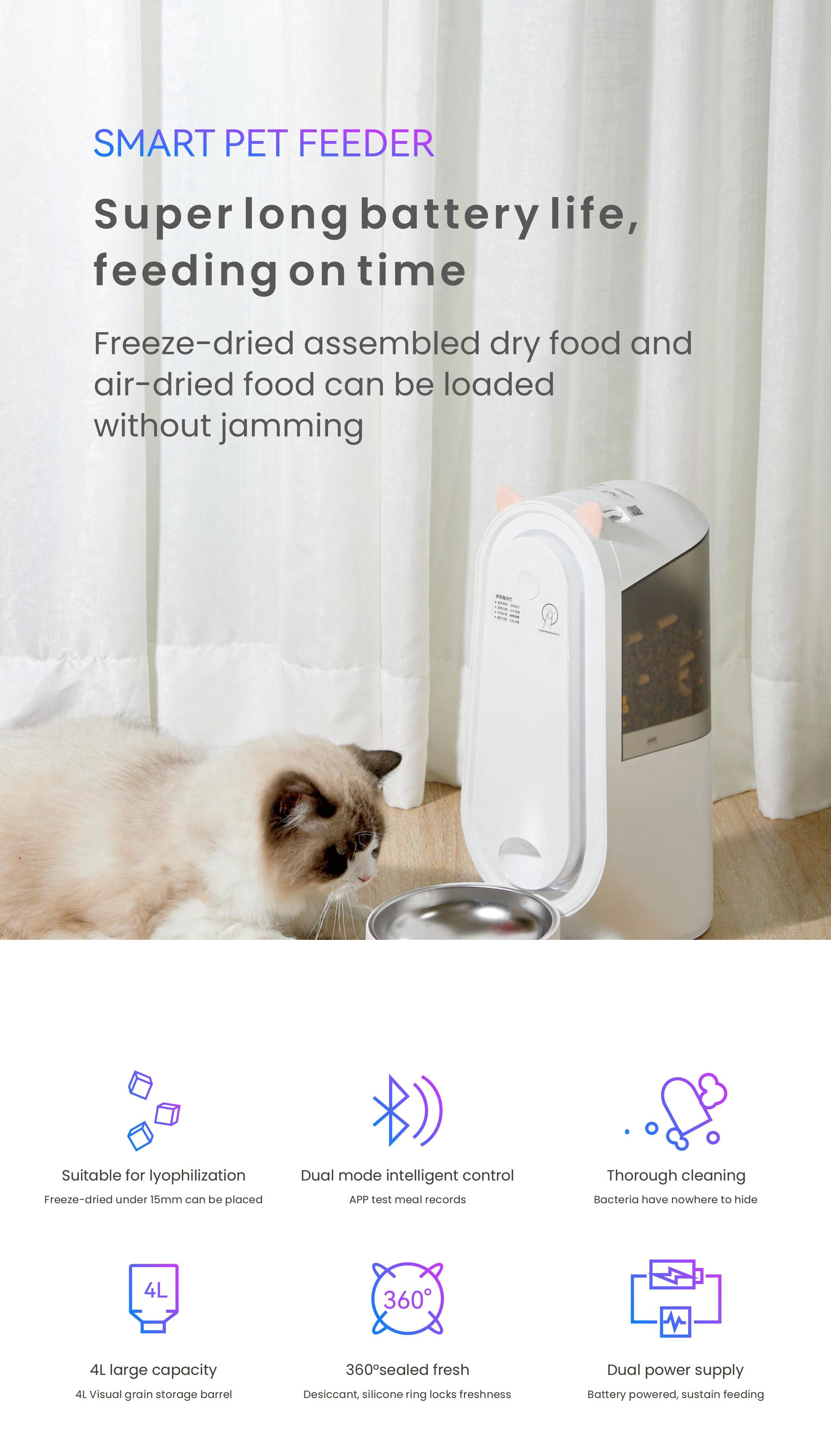 Buy Wholesale China Automatic Cat Feeder Dog Cat Smart Pet Bowl Food Dispenser & Smart Pet ...