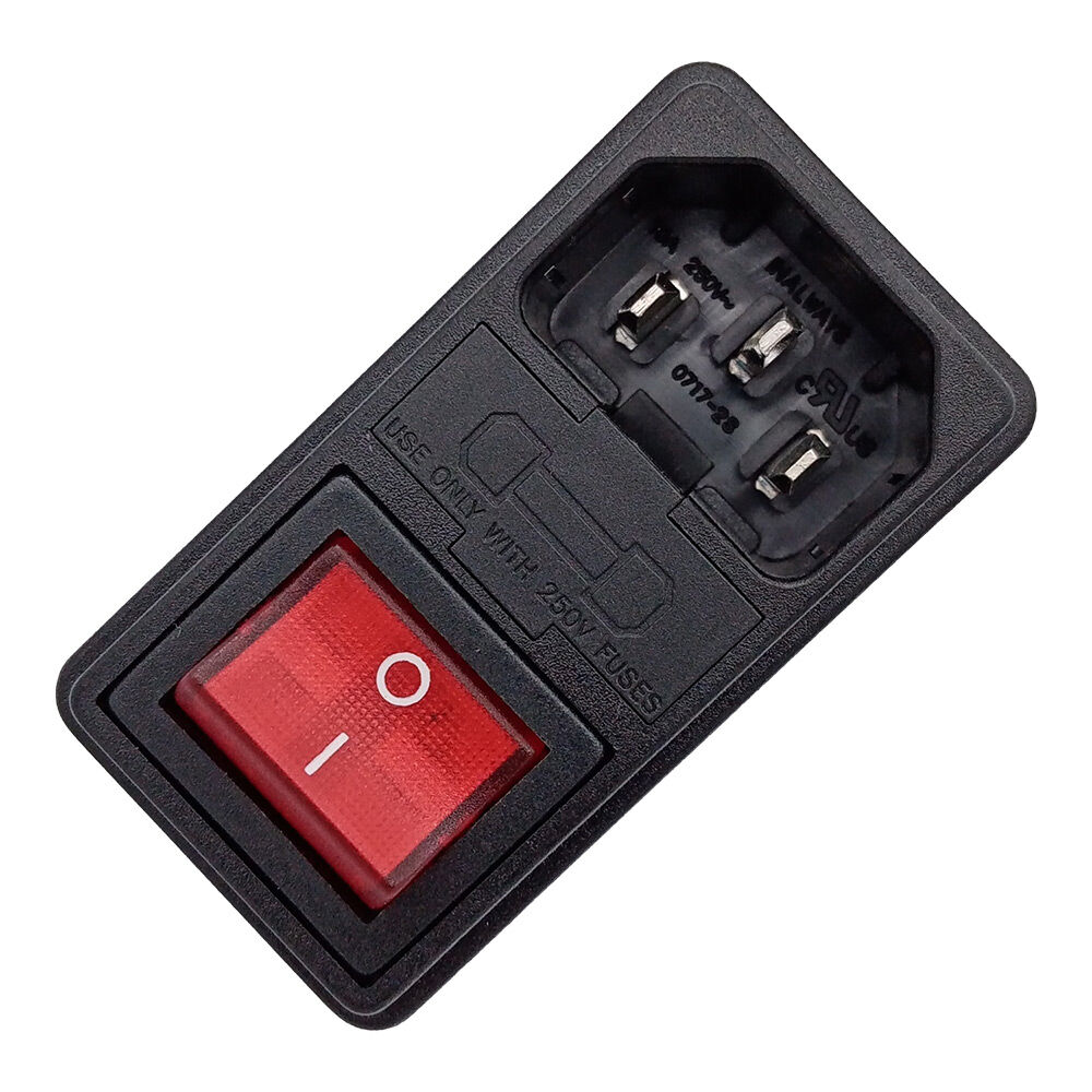 Buy Wholesale China Iec C14+double Fuseholder+red Lamp Rocker Switch ...
