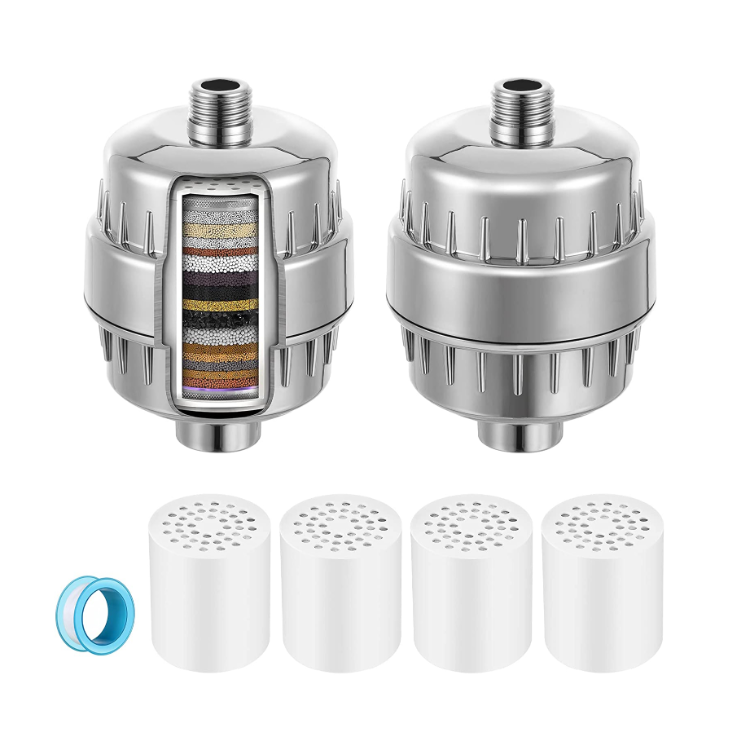 20 Stage Shower Head Filters For Hard Water 2 Pcs Shower Water Softener ...