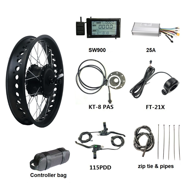 Fast Delivery Popular 20" 26"x 4.0 Wheel 48v 750w Fat Tire Kit Electric ...