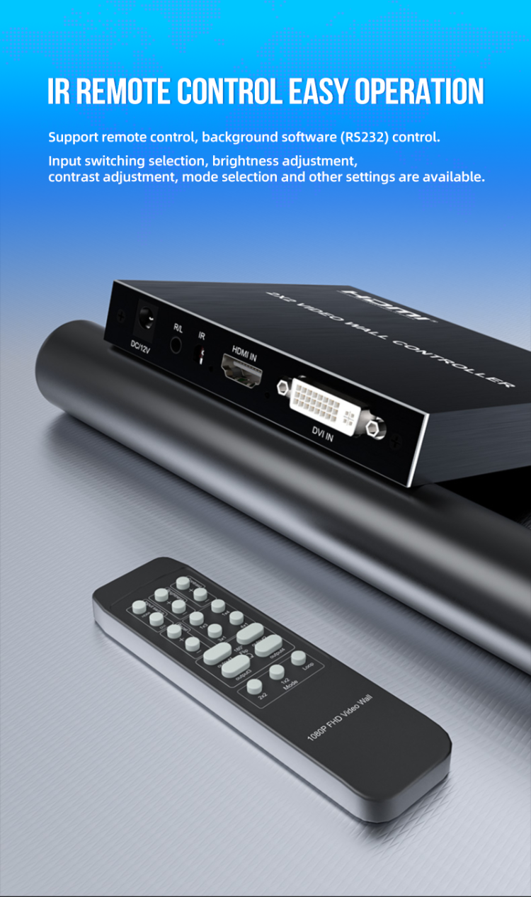 2x2 Hdmi Dvi Splicing Box Processor 1080p Video Wall Controller For Tv ...