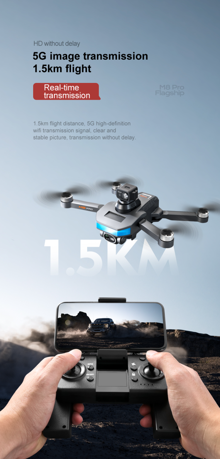M8 Pro High Quality Drones With Camera Or 6k Wifi Fpv Optical Flow ...