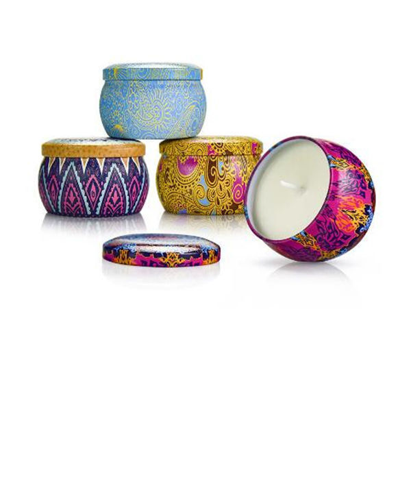 Home Decor Jar Candle Massage Spa Gift Set 100% Soy Wax Candle Portable ...