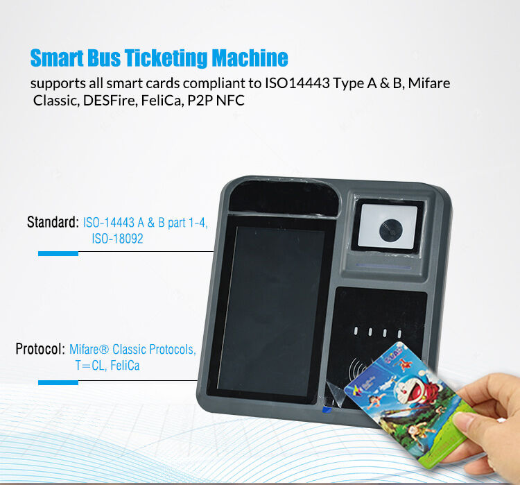 Emv 4g Wifi Tcp/ip Android Bus Ticketing Machine Touch Screen With Nfc ...