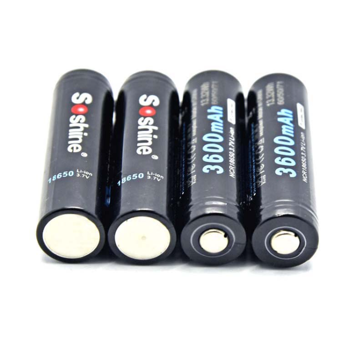 Soshine 18650p 18650 3.7v 3600mah Lithium Ion Rechargeable Battery With ...