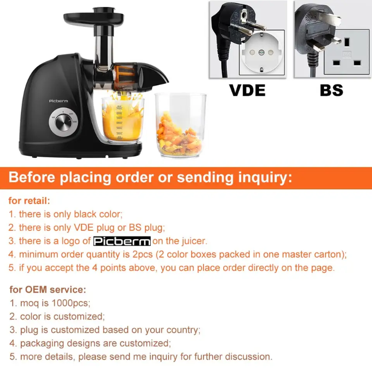 Electric Slow Juicer Commercial Fruit Juice Blender Machine Press ...