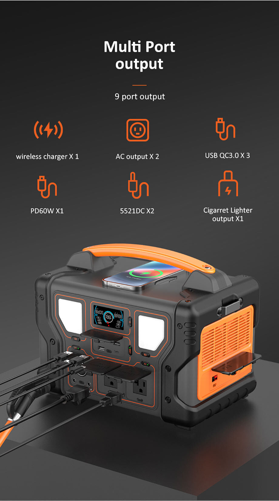 Backup Outdoor Lithium Ion Battery Camping Pure Sine Wave Power Bank Eu ...