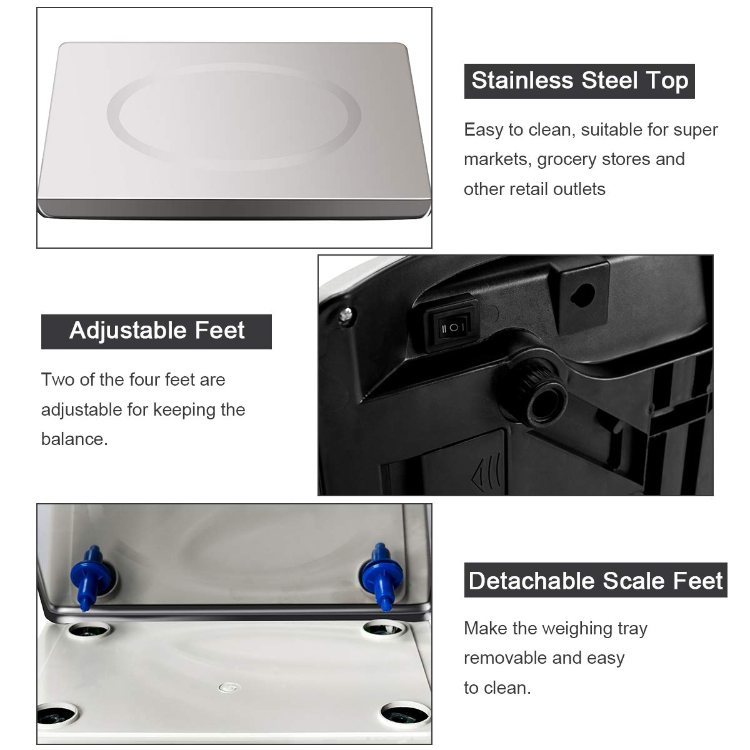 Kitchen Electronic Digital Price Computing Scale 40kg Weighing Digital ...