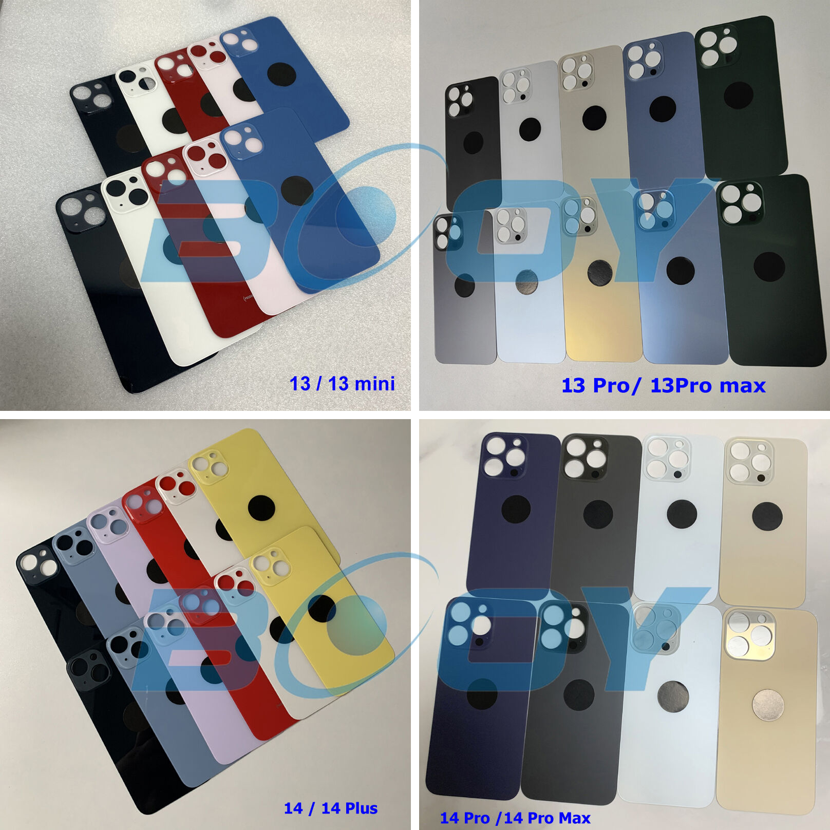 Big Hole Back Glass For Iphone 15pro 15 Pro Max Rear Glass One Piece ...