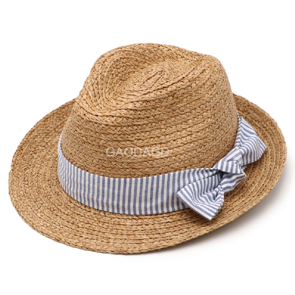 Buy Wholesale China Classic British Style Natural Raffia Braid Striped ...