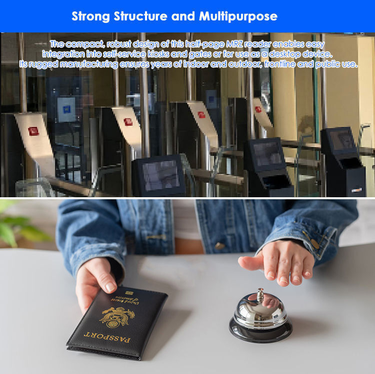 Buy Wholesale China Usb Interface Ocr/mrz Reader Half-page Id Card And ...