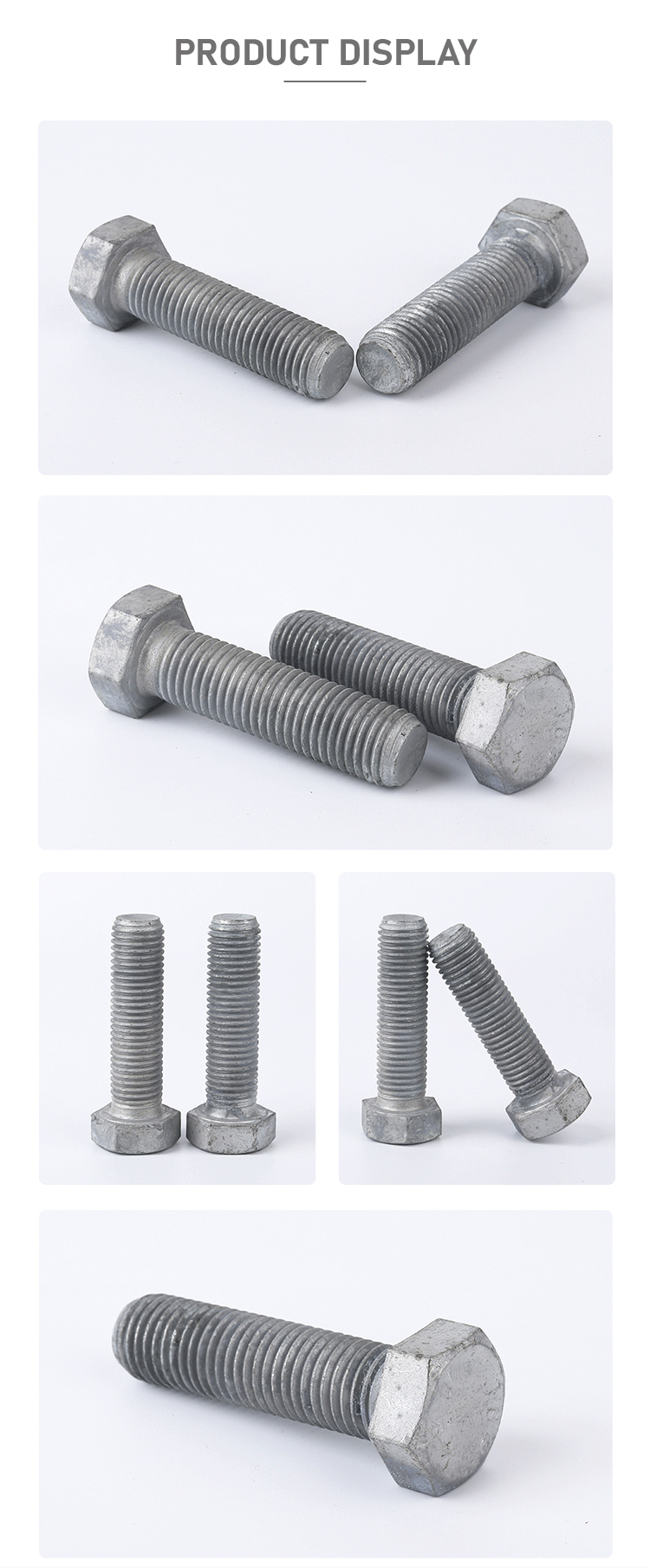 Hex Bolt And Nut High Strength Cable Accessory Screw Bolt - Buy China ...
