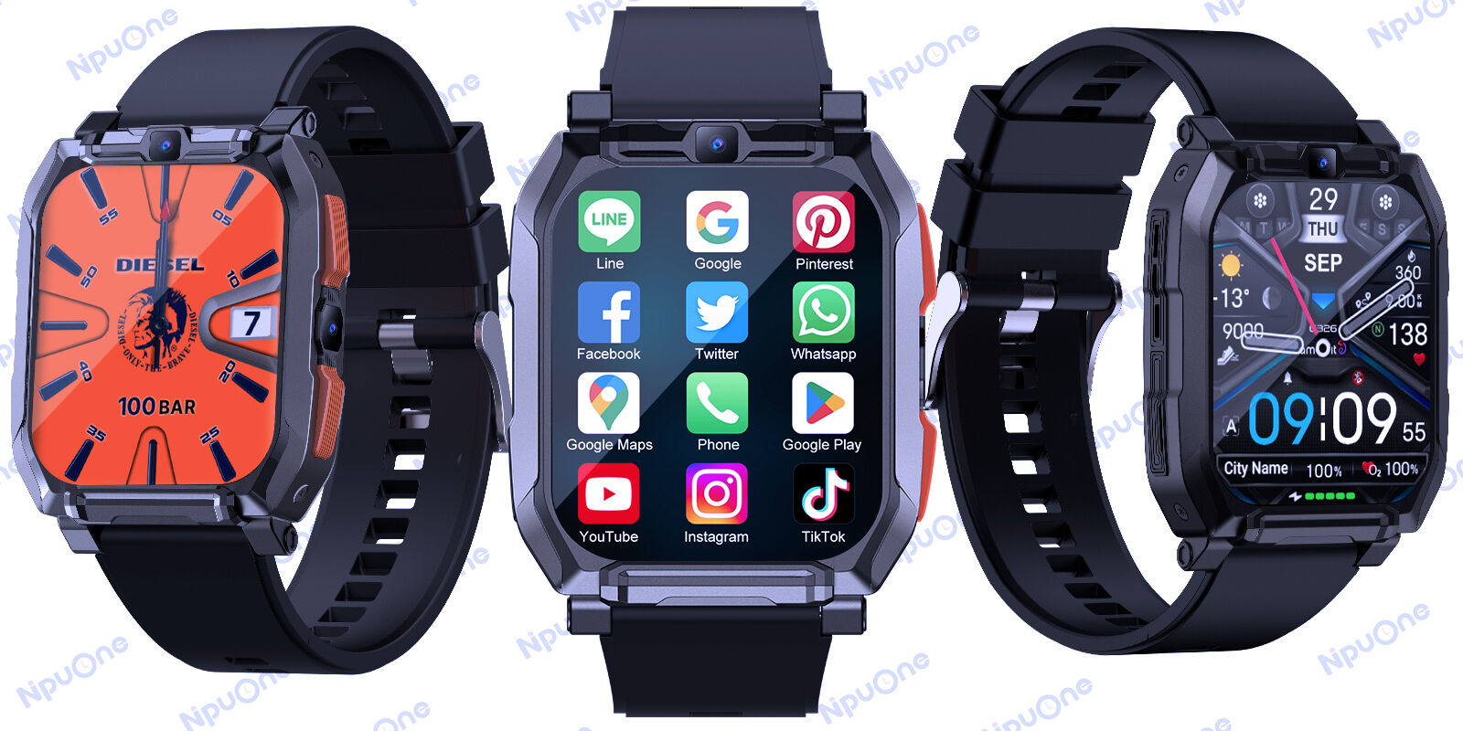 16/64/128gb 4g Smart Watch 1.96" 700mah Sim Wifi Gps Trackers Android 9 ...