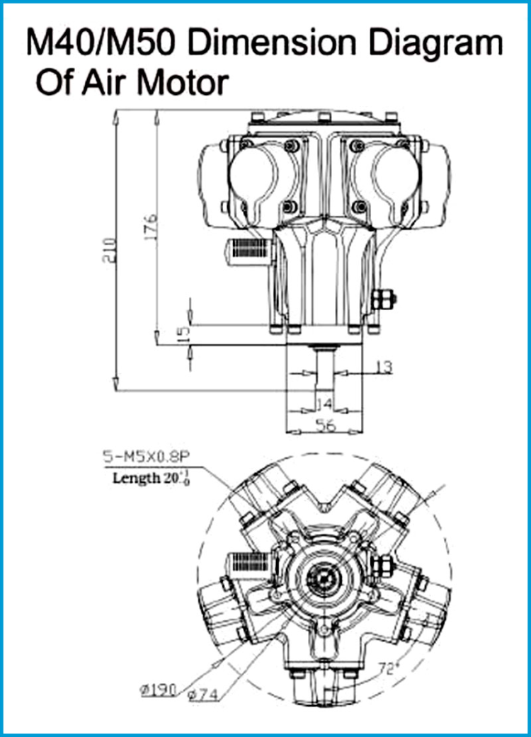 Prona M-10 M-20 M-30 M-40 M-50 Air Motor Pneumatic Tool M-50 Mechanical ...