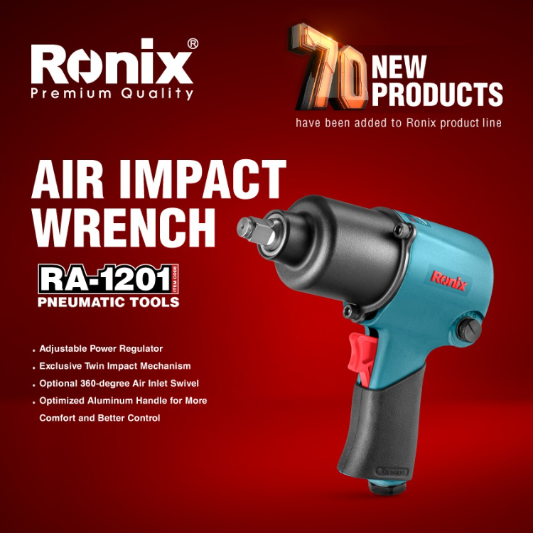 Ronix Ra-1201 Air Impact Wrench 1/2" Heavy Duty Air Tools Power Tools ...